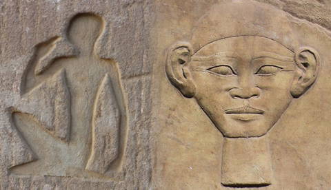 12 Egyptian Hieroglyphs of People and Their Body Parts