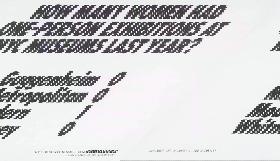 The Guerrilla Girls: Using Art to Stage a Revolution