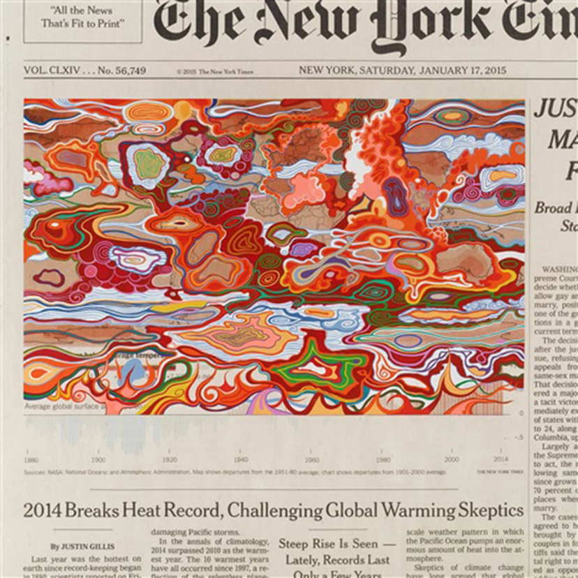 How Fred Tomaselli Combines Cosmic Theory, Daily News, & Psychedelics