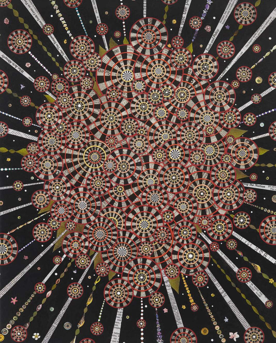 How Fred Tomaselli Combines Cosmic Theory, Daily News, & Psychedelics
