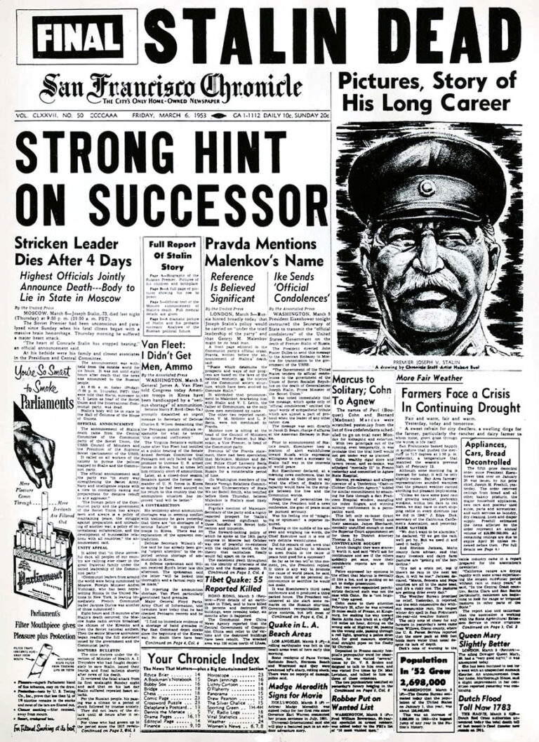 Joseph Stalin: How Did He Die and What Happened Next?