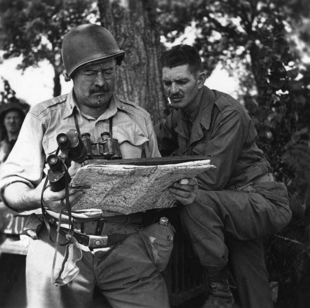 Ernest Hemingway at the Battle of the Bulge