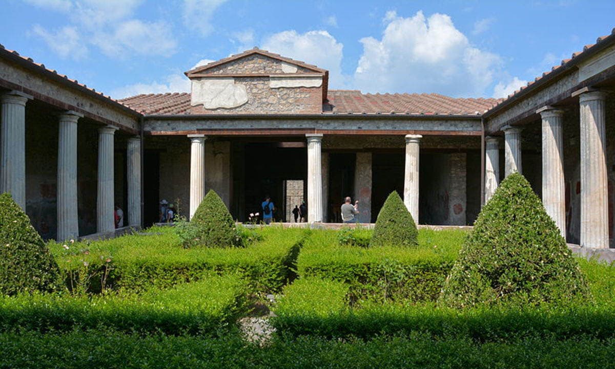 Ancient Roman Villa Drawing A Roman Villa In California: The Getty