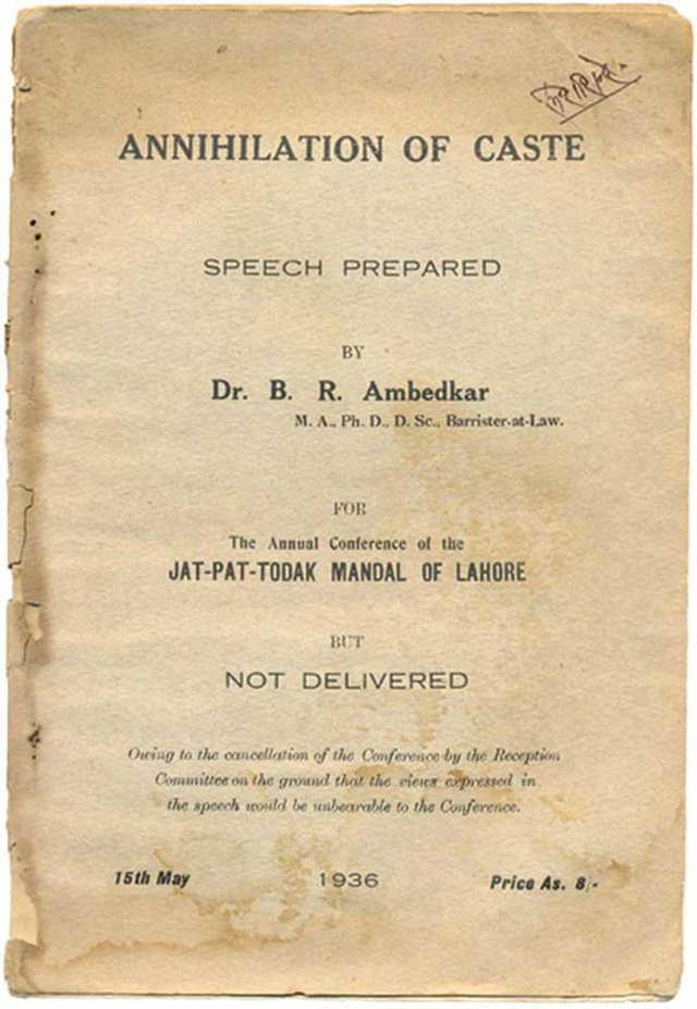 Dr. Ambedkar and the Annihilation of the Hindu Caste System