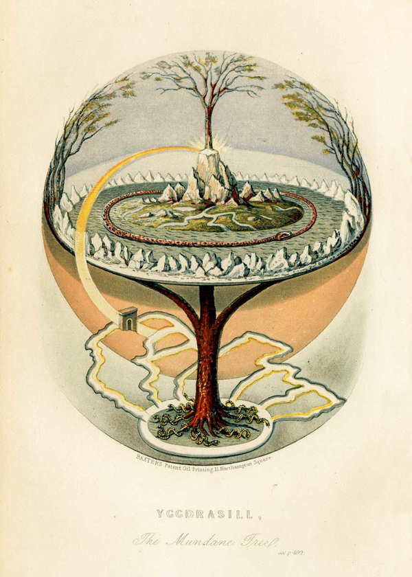 How does the Nordic Cosmic System Depend on the Yggdrasil Tree?