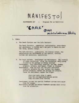 Mierle Laderman Ukeles’ Maintenance Art in 4 Works