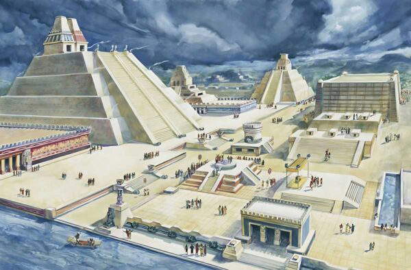 The Glories of the Aztec Empire under Montezuma