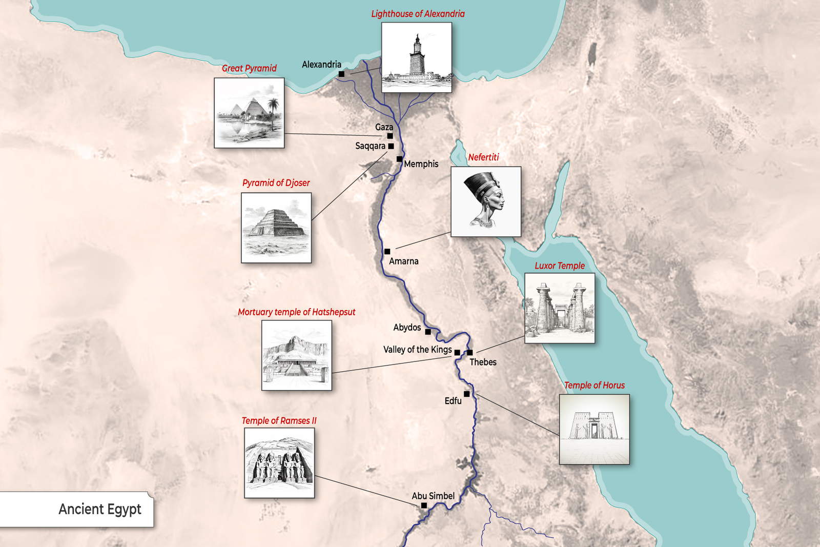 Egypt Map Pictures And Information
