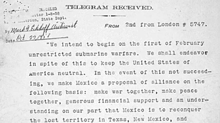 The Zimmermann Telegram: Mexico & Germany as WWI Allies?