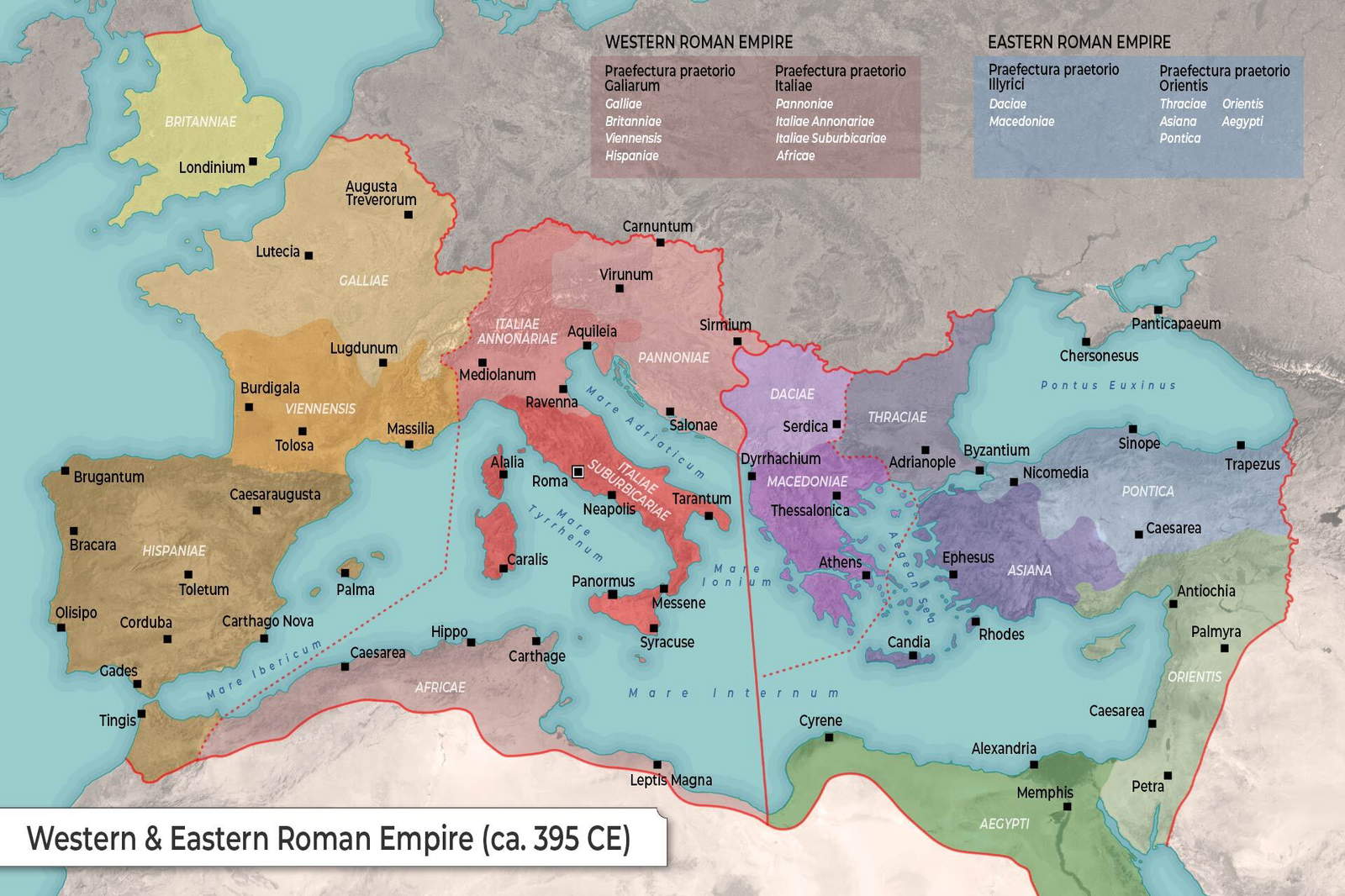 Eastern And Western Rome Maps Old Roman Empire World Map From 266BC To
