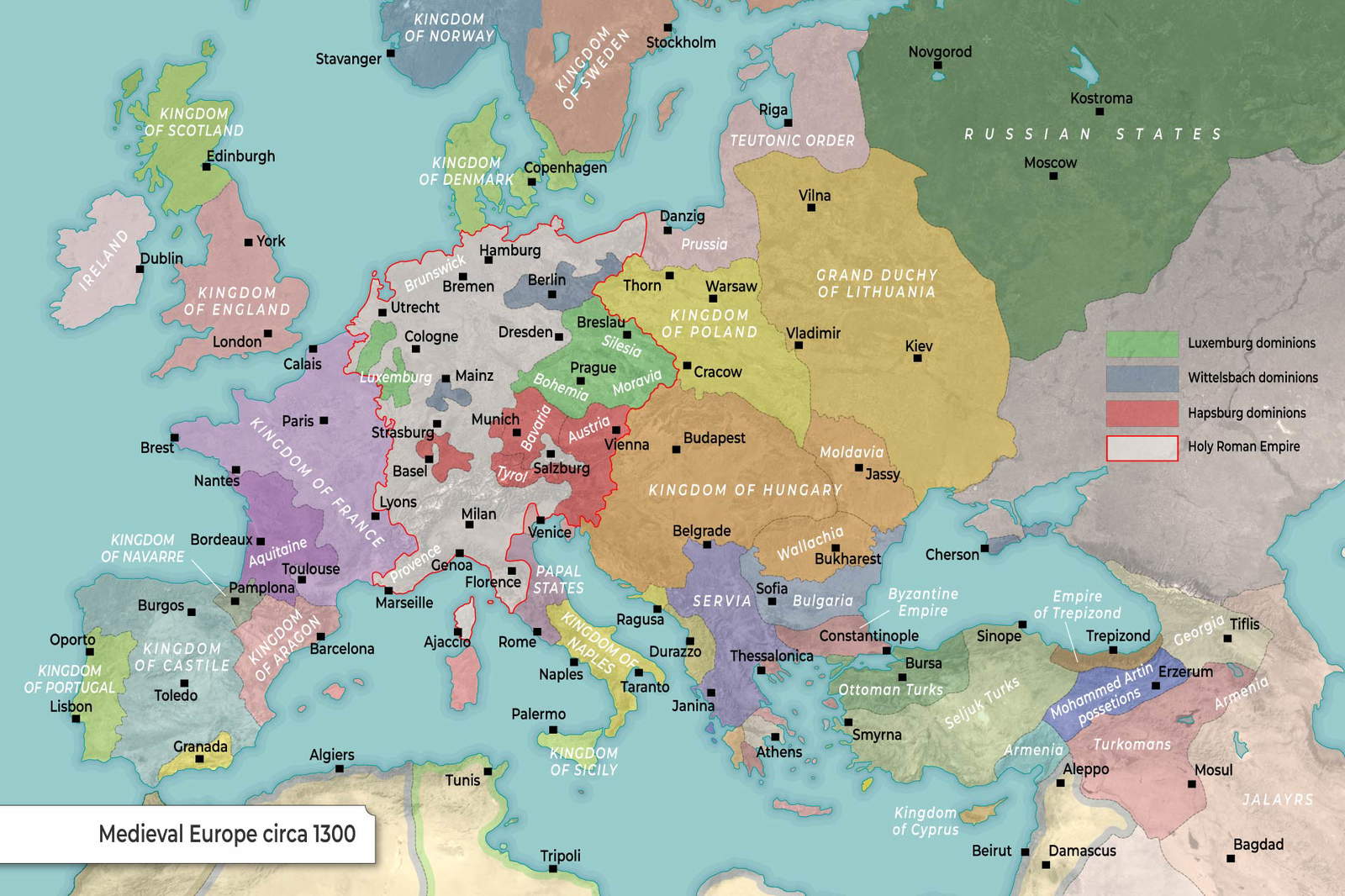 Map Of Medieval Europe 1160