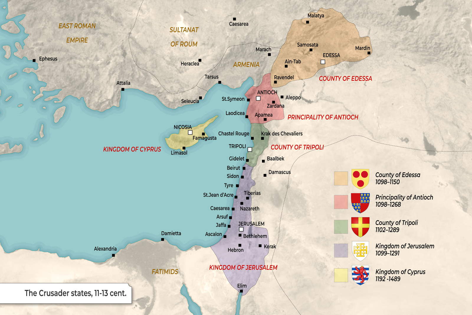 Map: Crusader States | TheCollector
