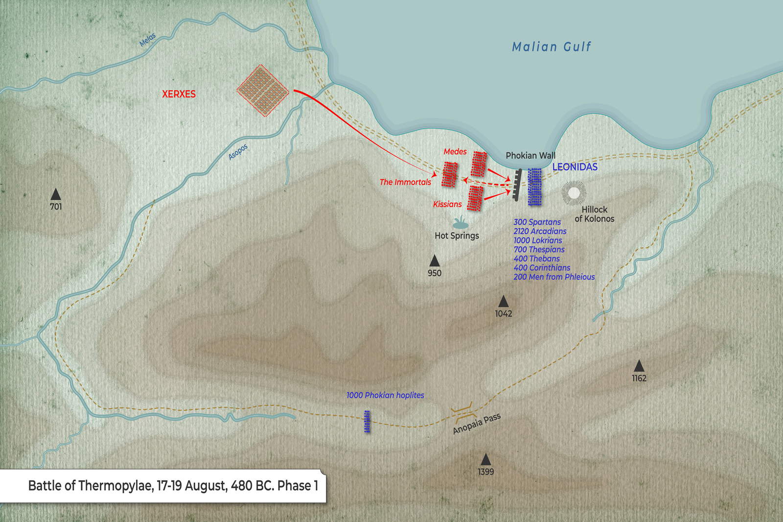 Map: Battle of Thermopylae (Phase 1) | TheCollector
