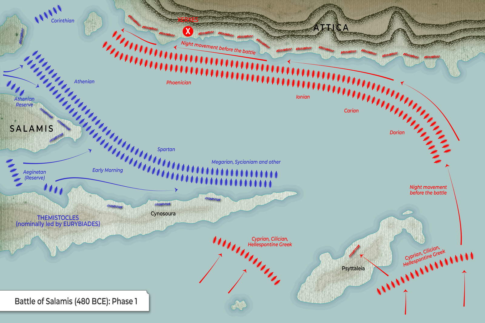 Mapa De La Batalla De Salamina